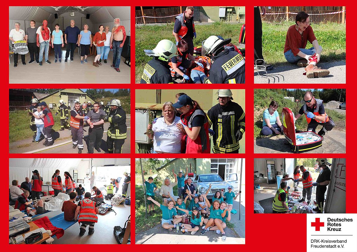 Übung: DRK Empfingen versorgt acht Mimen - Kreisverband Freudenstadt e. V.